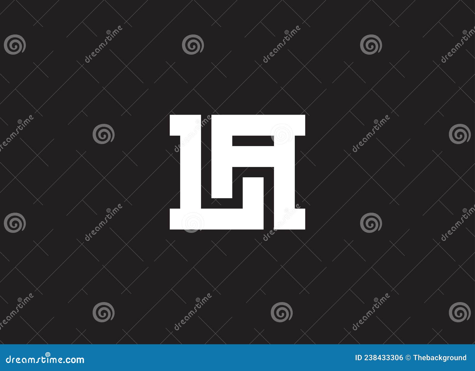 Letter Logo. LA - Abstract Logotype or Icon. Creative Combination of ...
