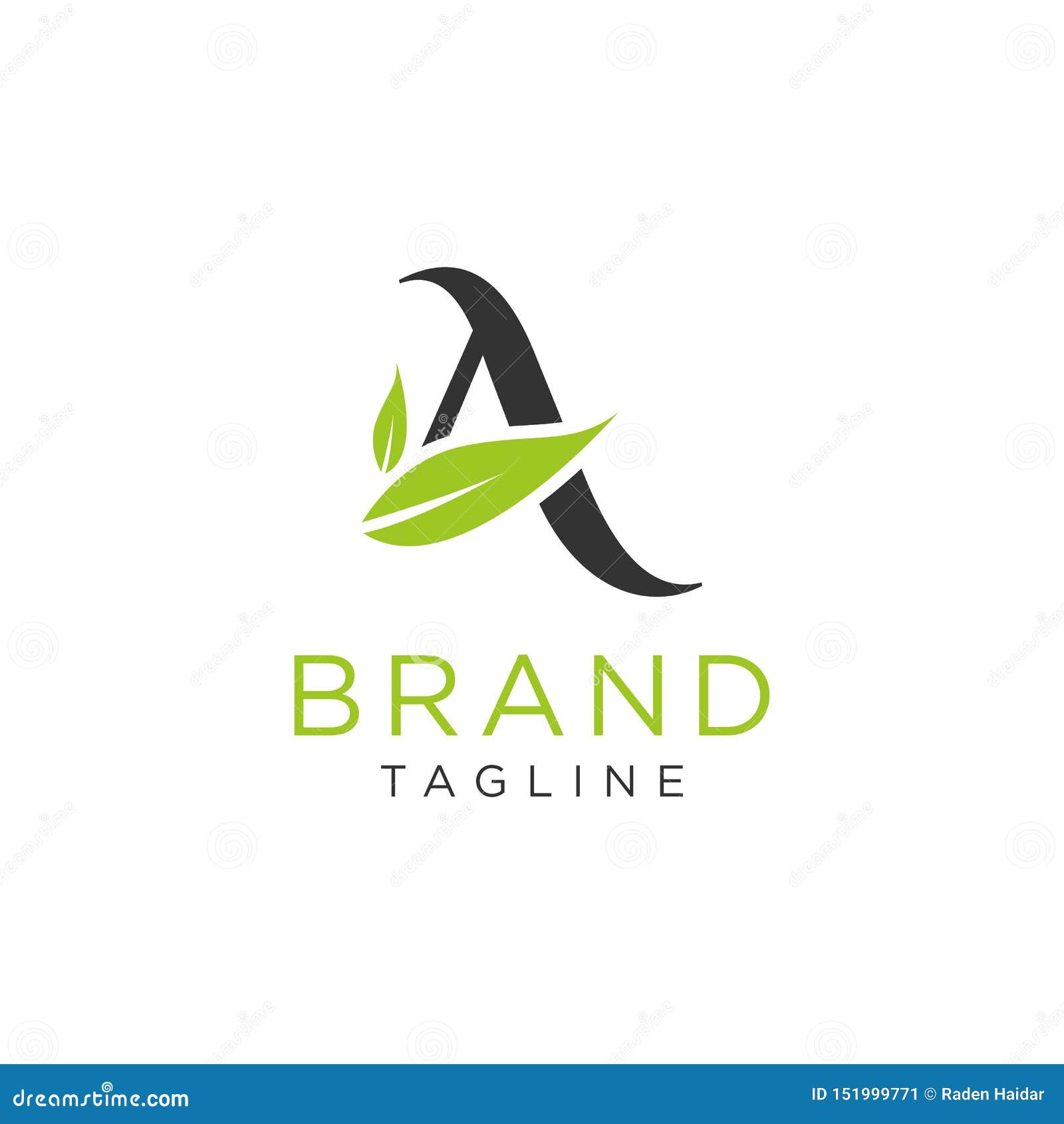 Letter a Logo Nature Design with Leaf Vector Stock Vector ...