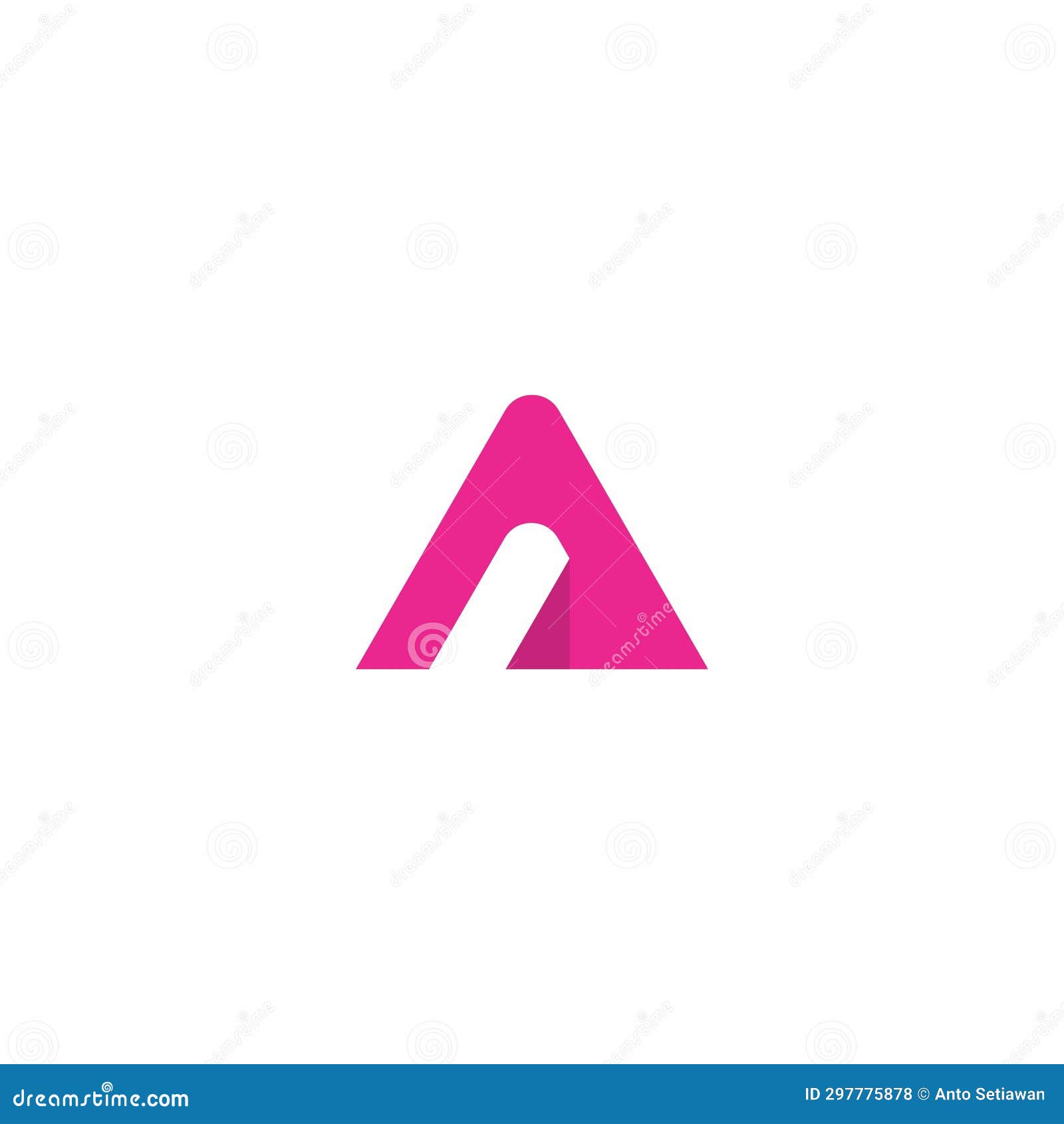 Letter a Logo with Pink Color Stock Illustration - Illustration of icon ...