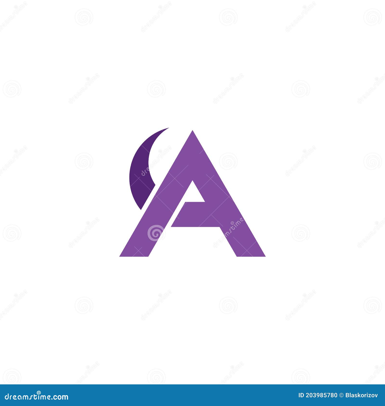 Letter Logo a Purple Vector Symbol Design Element Stock Vector ...