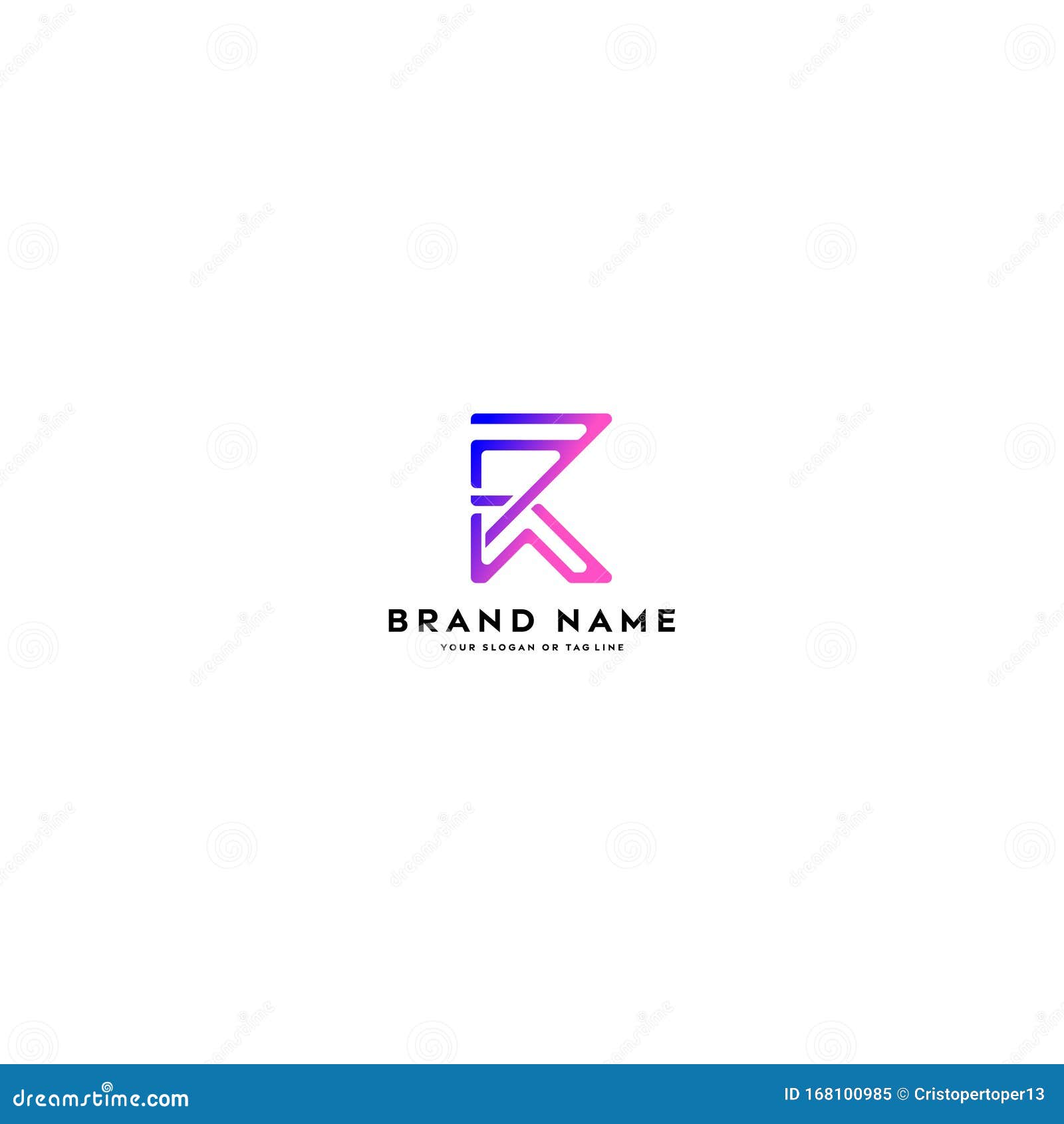 Letter Logo R Full Color Gradient Stock Vector - Illustration of ...