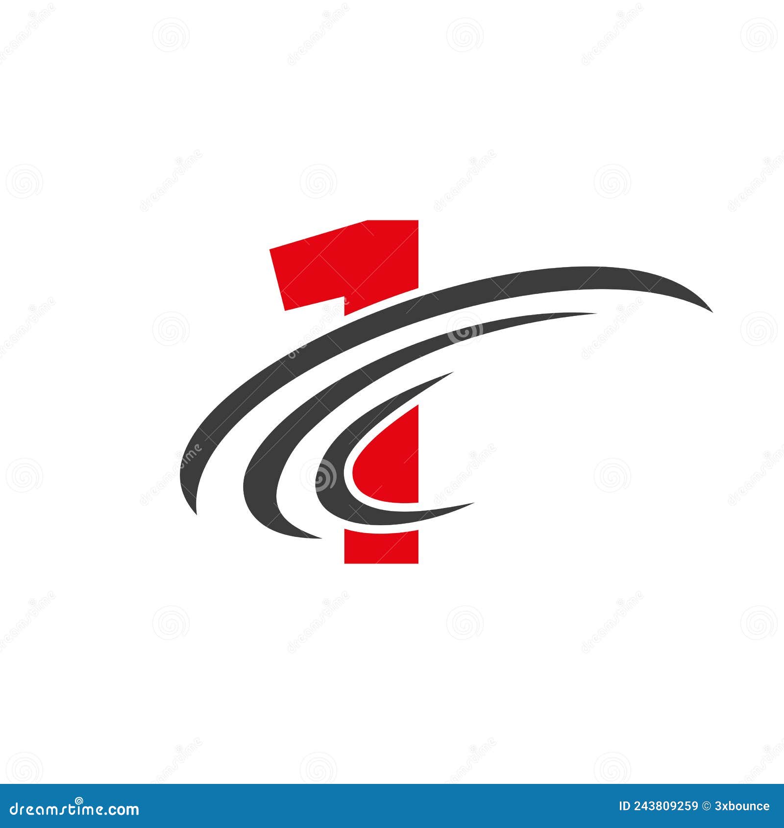 Letter 1 Logo Sign Design Template. Initial 1 Gradient Logo Design ...