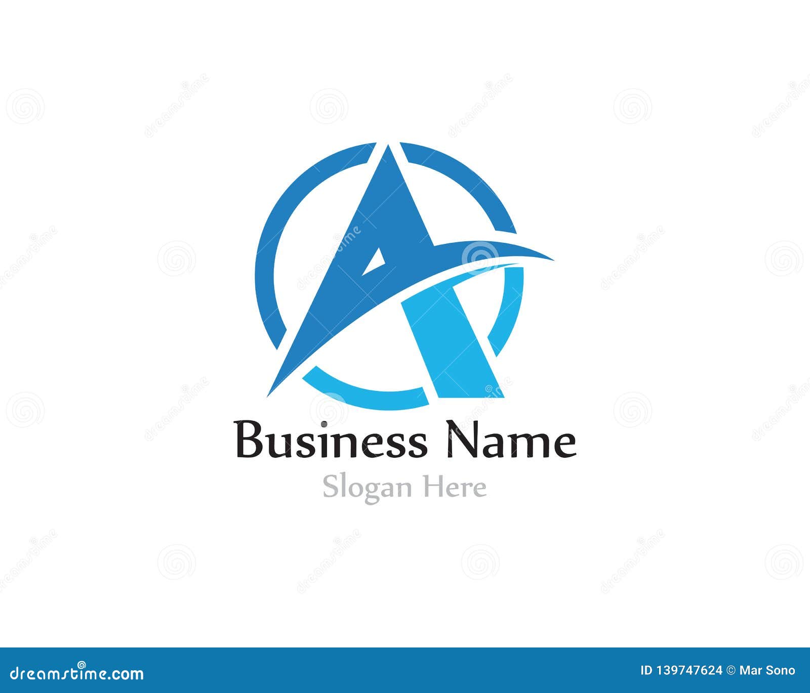 A Letter Logo With Swoosh Vector Stock Vector Illustration Of Graphic Symbol 139747624