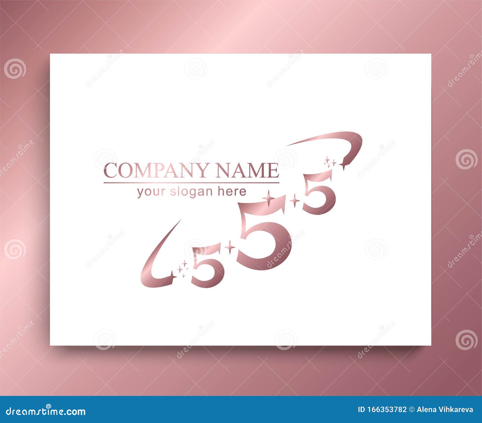 Letter 5, 555 Logo-Symbol Design Template-Elemente Elegantes, Reiches ...