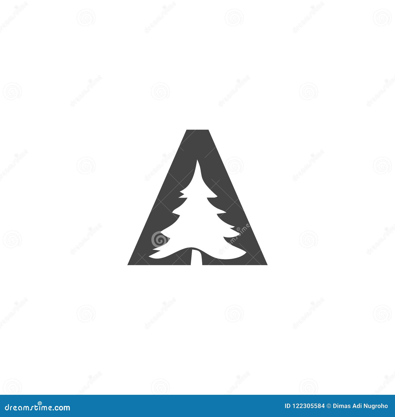 Letter a Logo. Tree Illustration Vector Stock Vector - Illustration of ...