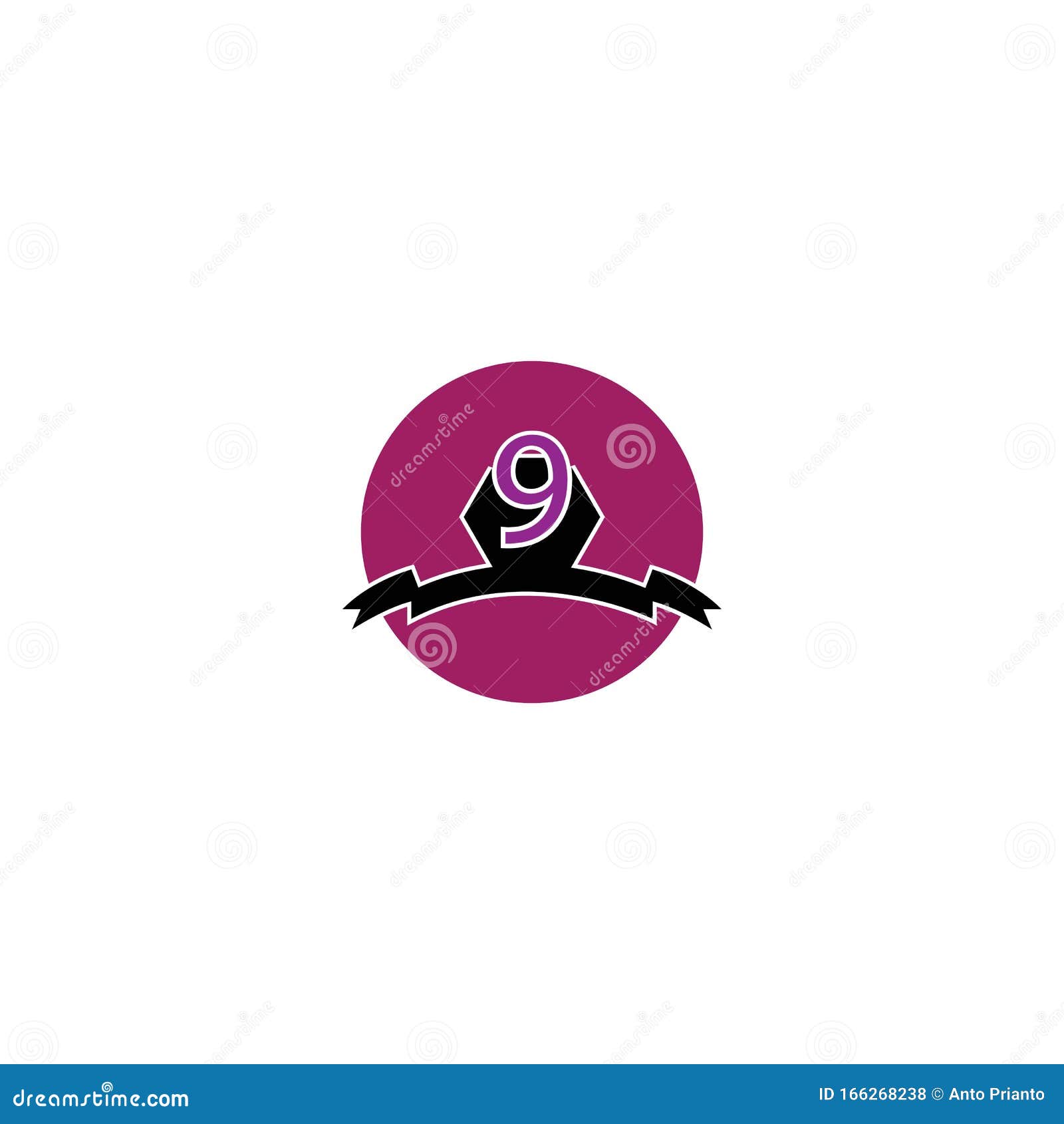 9 Letter Logo Vector Design Template Stock Vector - Illustration of ...