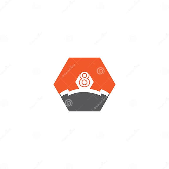 8 Letter Logo Vector Design Template Stock Vector - Illustration of ...