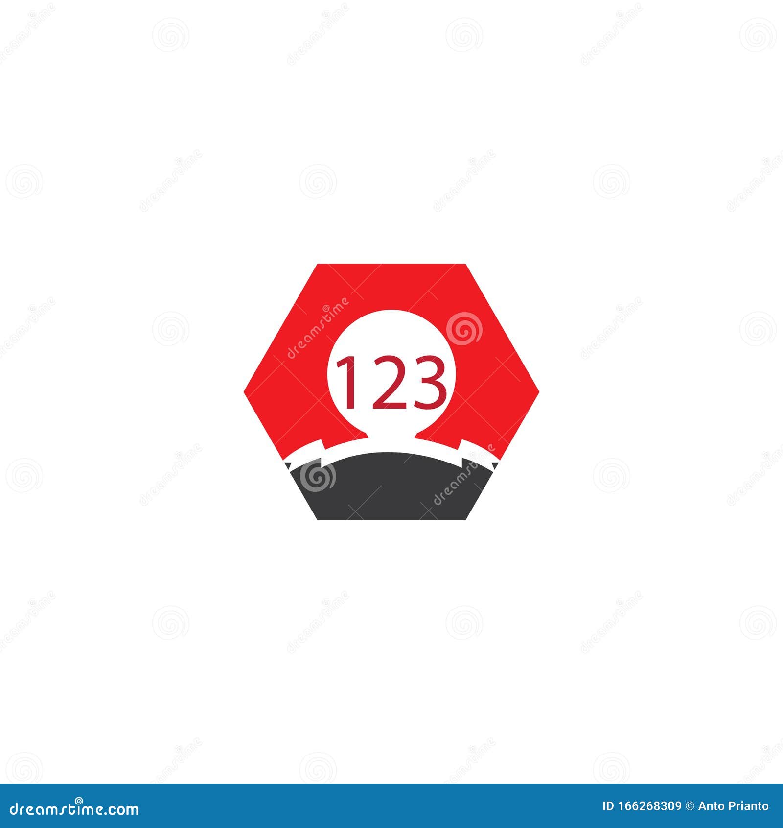 123 Letter Logo Vector Design Template Stock Illustration ...