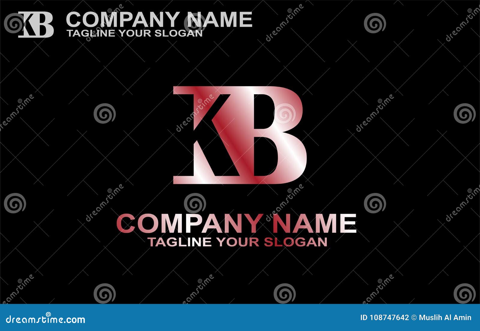 KB, K + B Letter Logo Vector. Stock Vector - Illustration of marketing ...