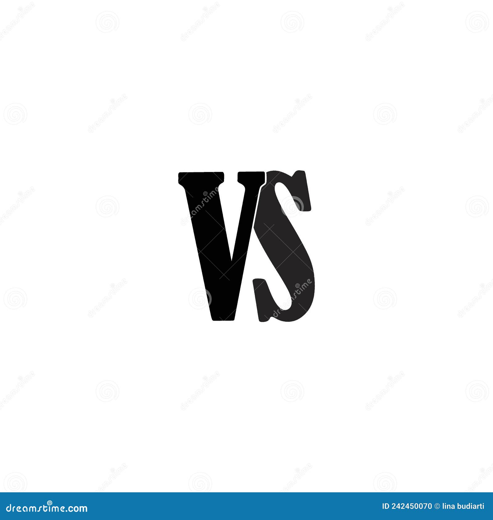 Letter logo VS stock vector. Illustration of template - 242450070