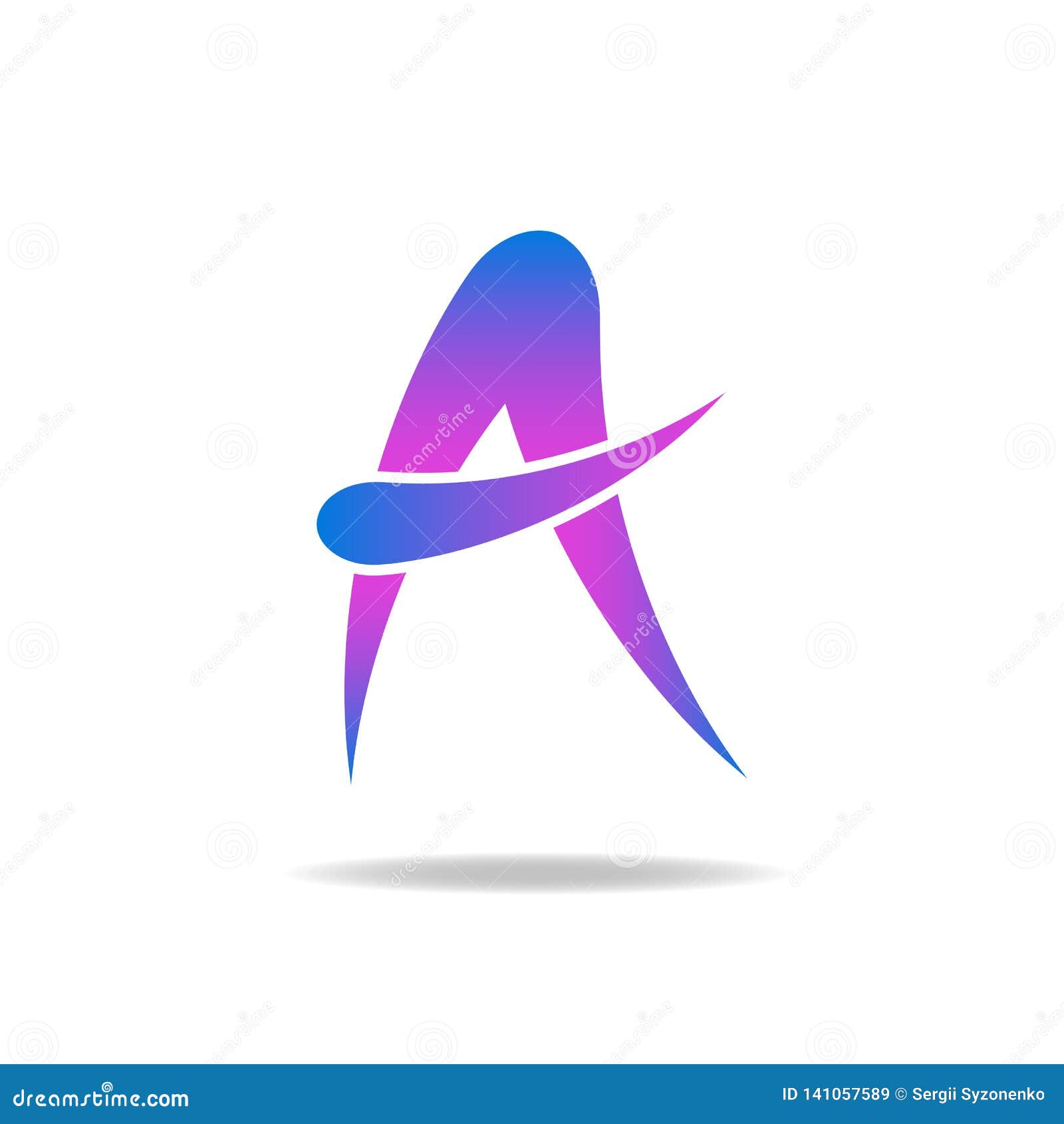 Letter Logo, Web Pink and Blue Abstract Icon Stock Vector ...