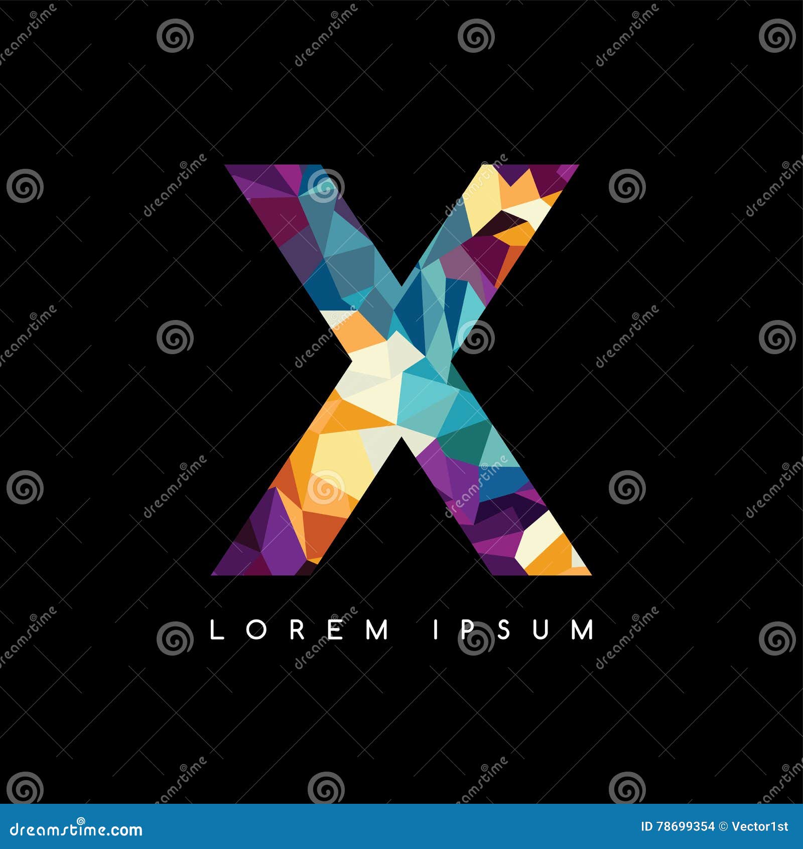 Letter Logotype Logo Abstract Colorful Triangle Geometrical Stock ...