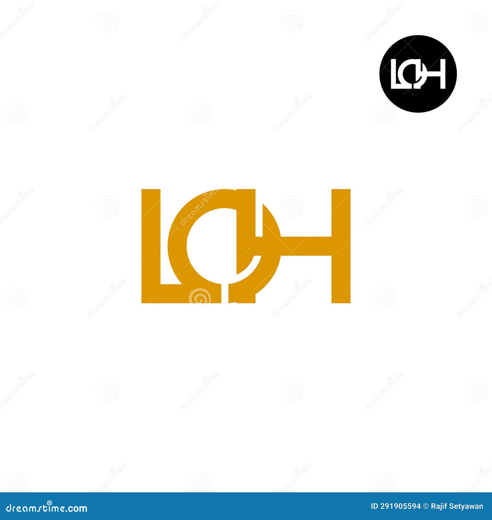Letter LOH Monogram Logo Design Stock Vector - Illustration of ...