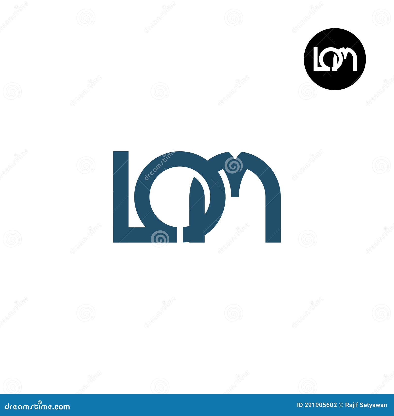 Letter LOM Monogram Logo Design Stock Illustration - Illustration of ...