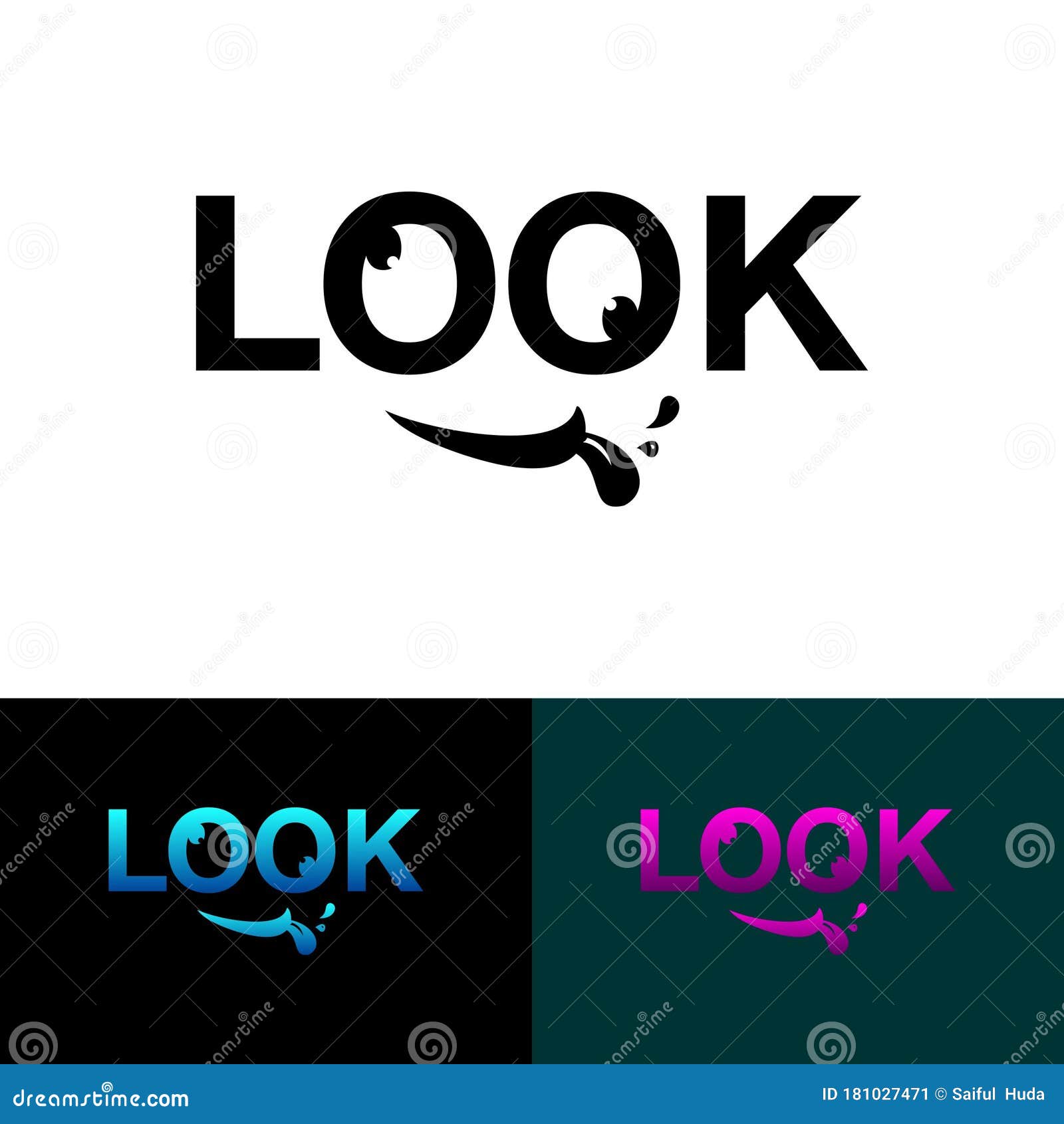 Letter Look Logo Icon Design Vector. Stock Vector - Illustration of ...