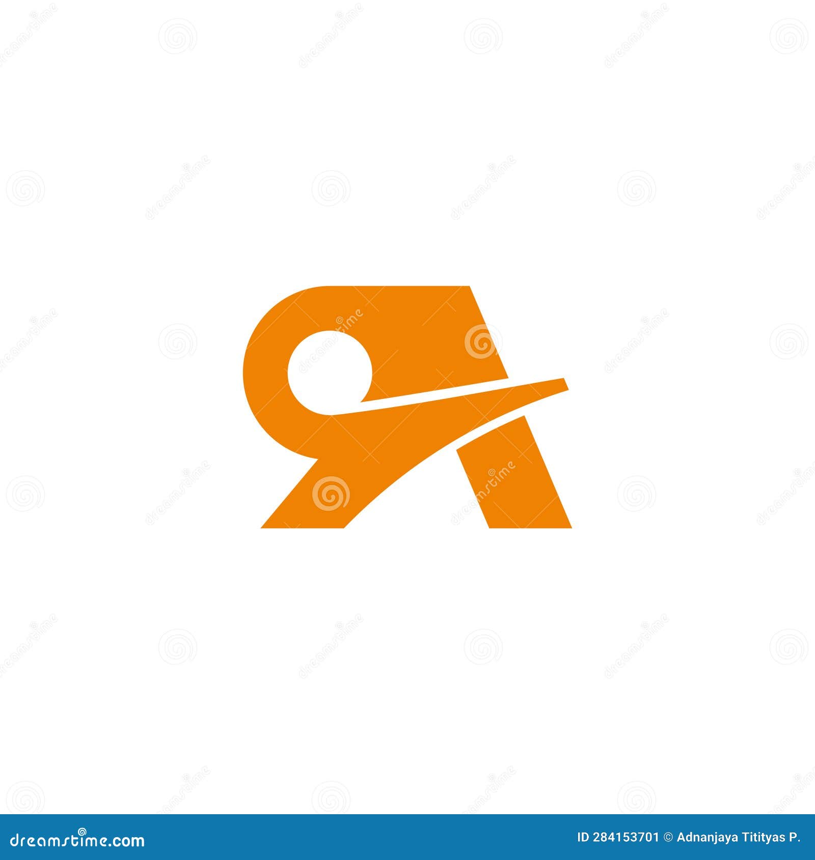 Letter a Loop Geometric Logo Vector Stock Vector - Illustration of ...