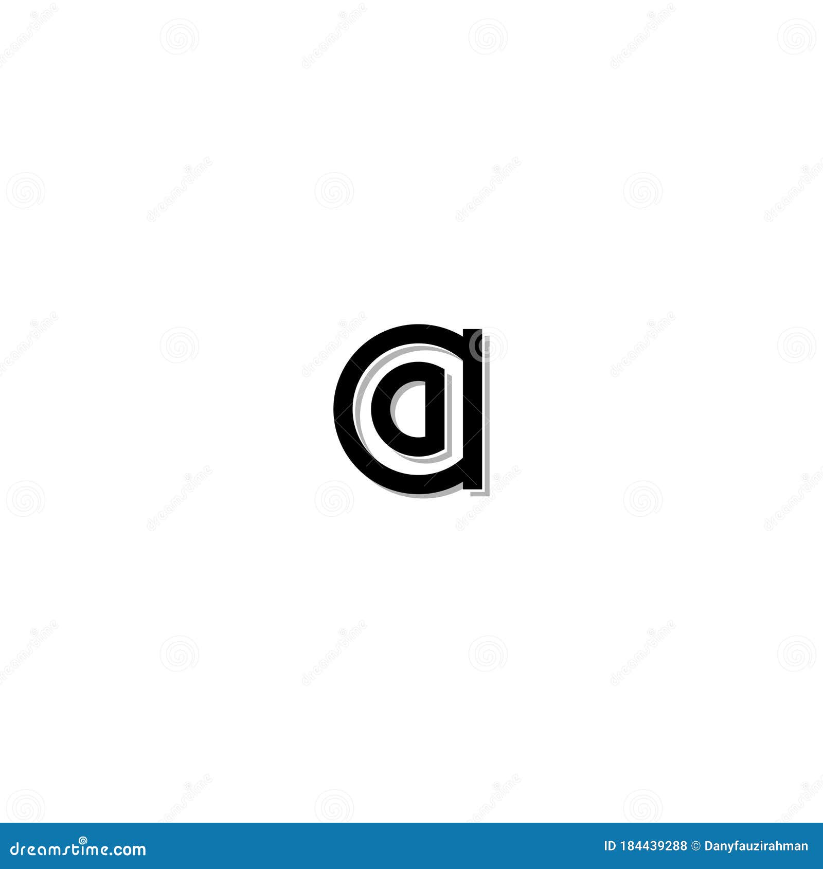Letter a Lowercase Monogram Logo Design Stock Vector - Illustration of ...