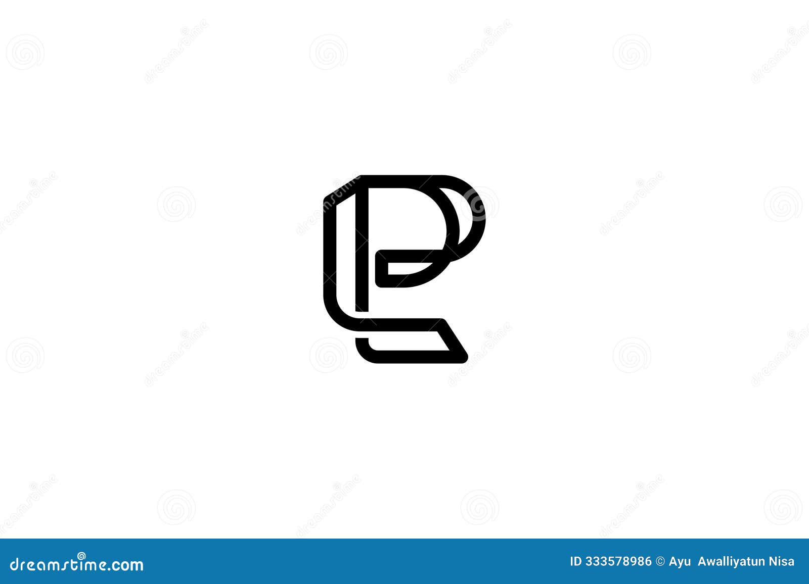 Letter LP or PL Logo Design Vector Stock Illustration - Illustration of ...