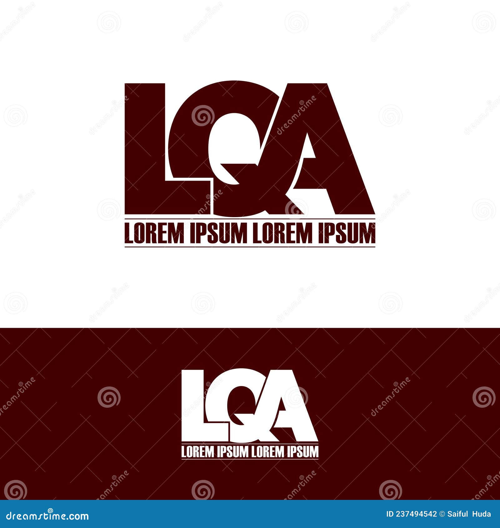Letter LQA Simple Monogram Logo Icon Design. Stock Vector ...
