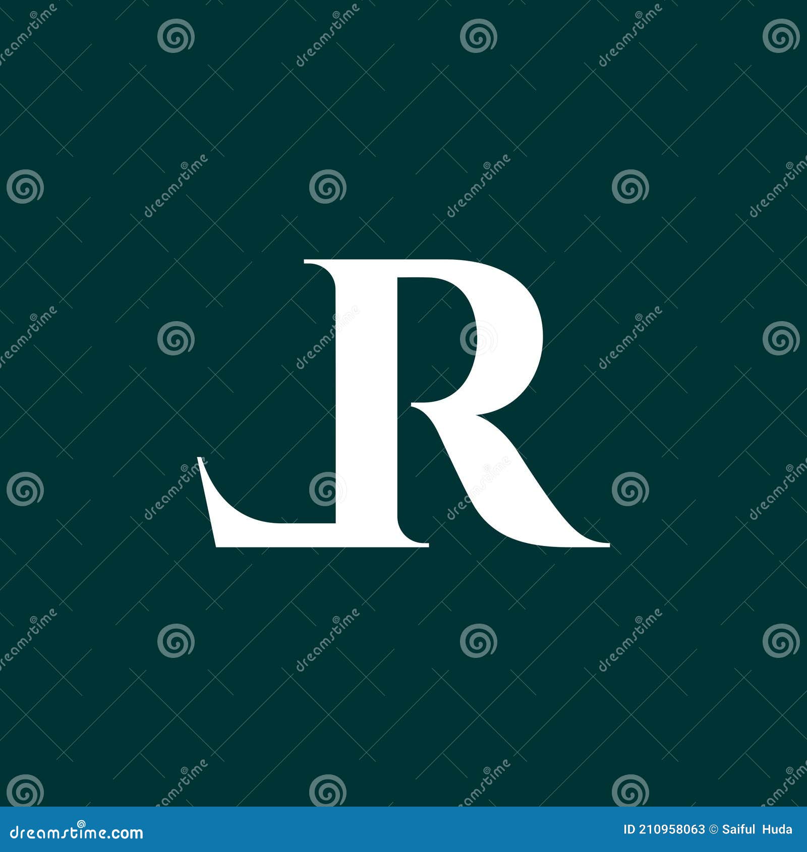 Letter LR Simple Monogram Logo Icon Design. Stock Vector - Illustration ...