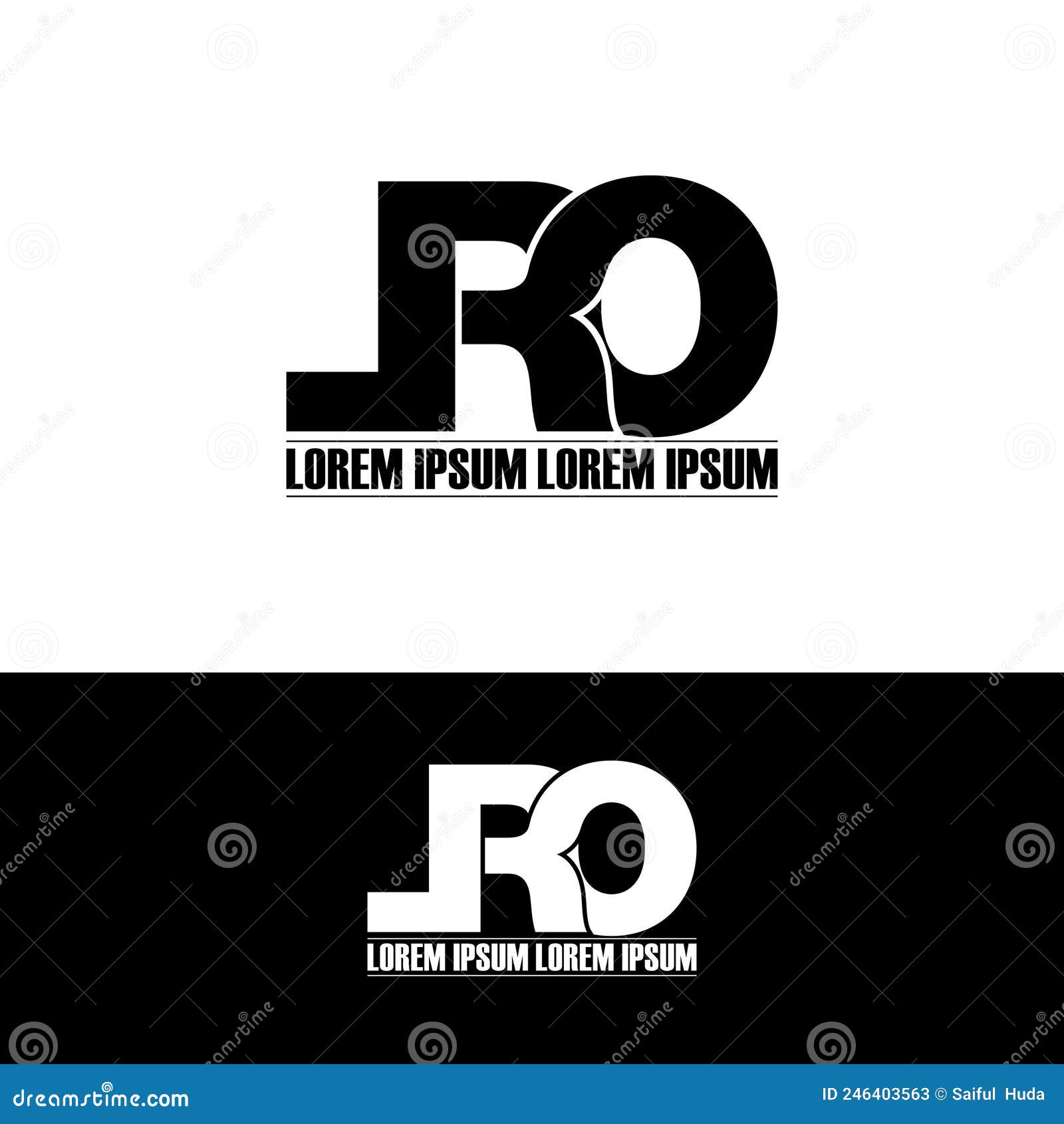 Letter LRO Simple Monogram Logo Icon Design. Stock Vector ...