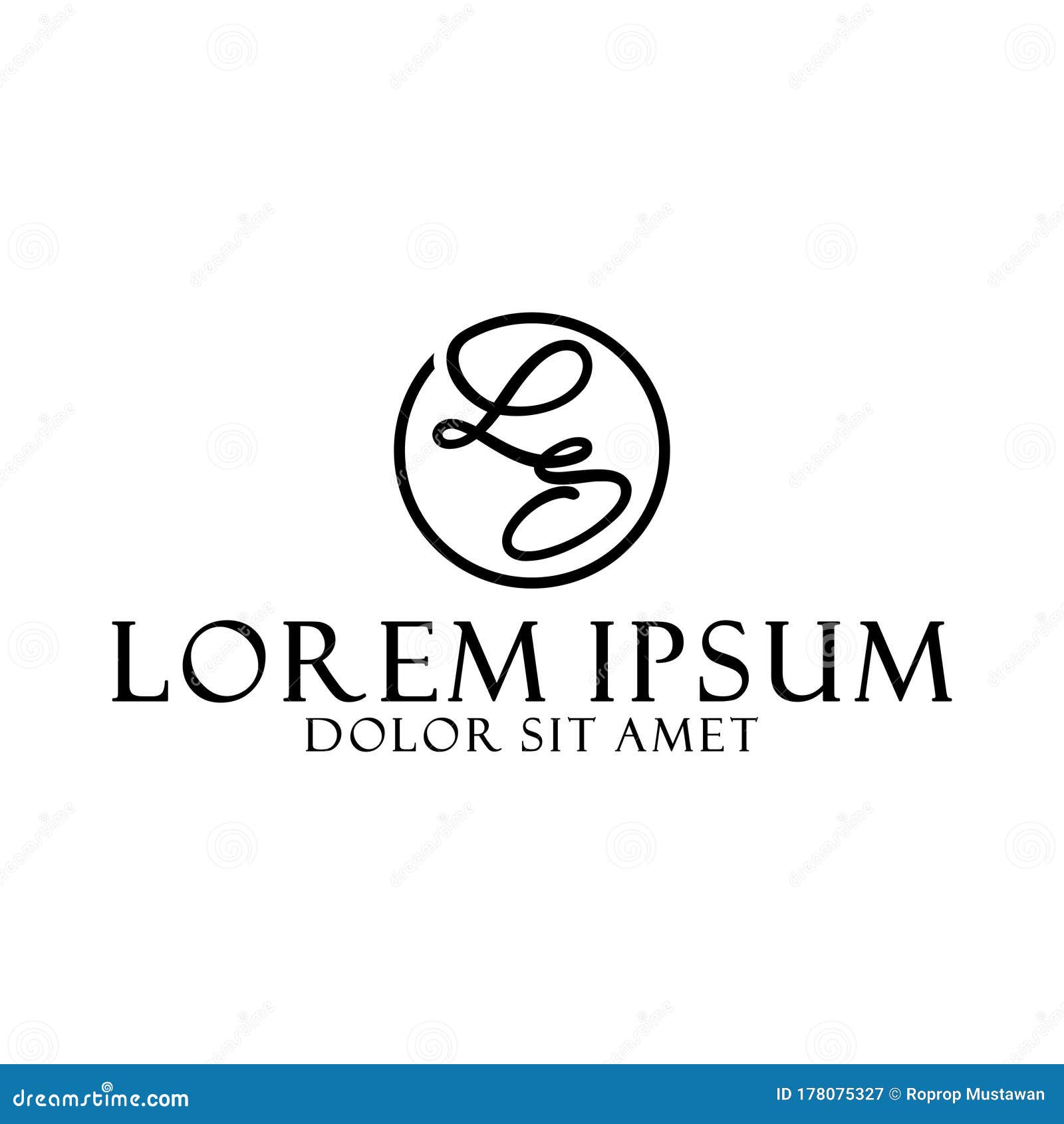 Letter LS Logo Template Vector with Hand Lettering Cursive Font Symbol ...