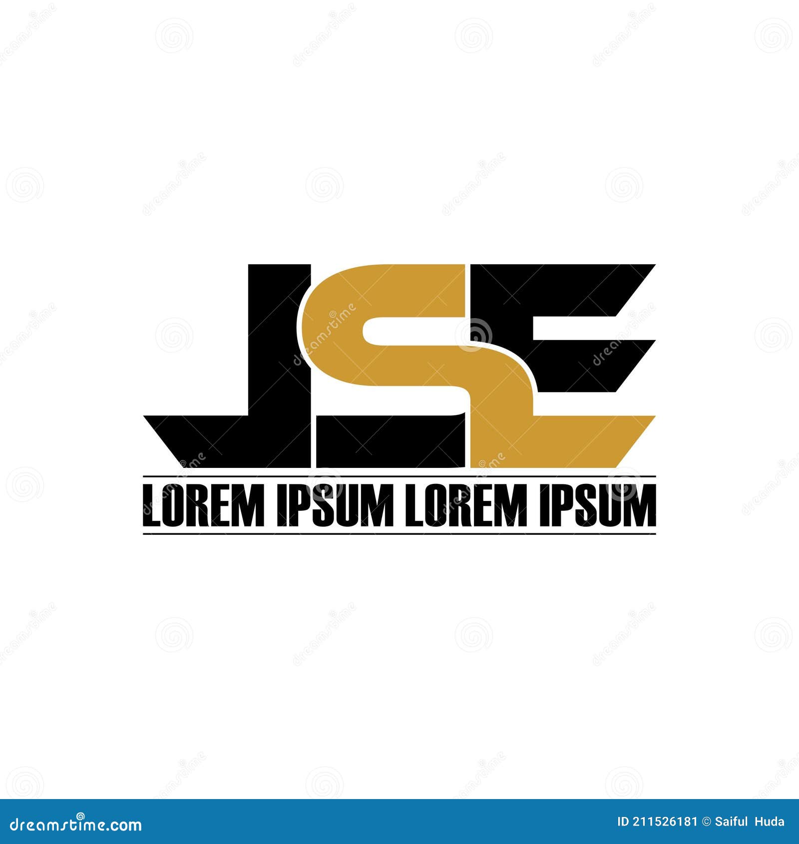 Letter LSE Simple Monogram Logo Icon Design. Cartoon Vector ...