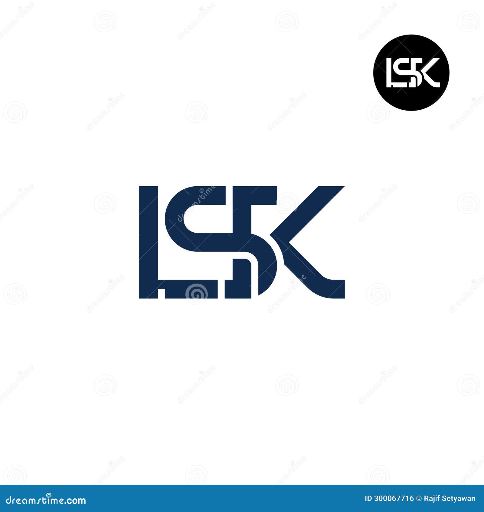 Letter LSK Monogram Logo Design Stock Illustration - Illustration of ...