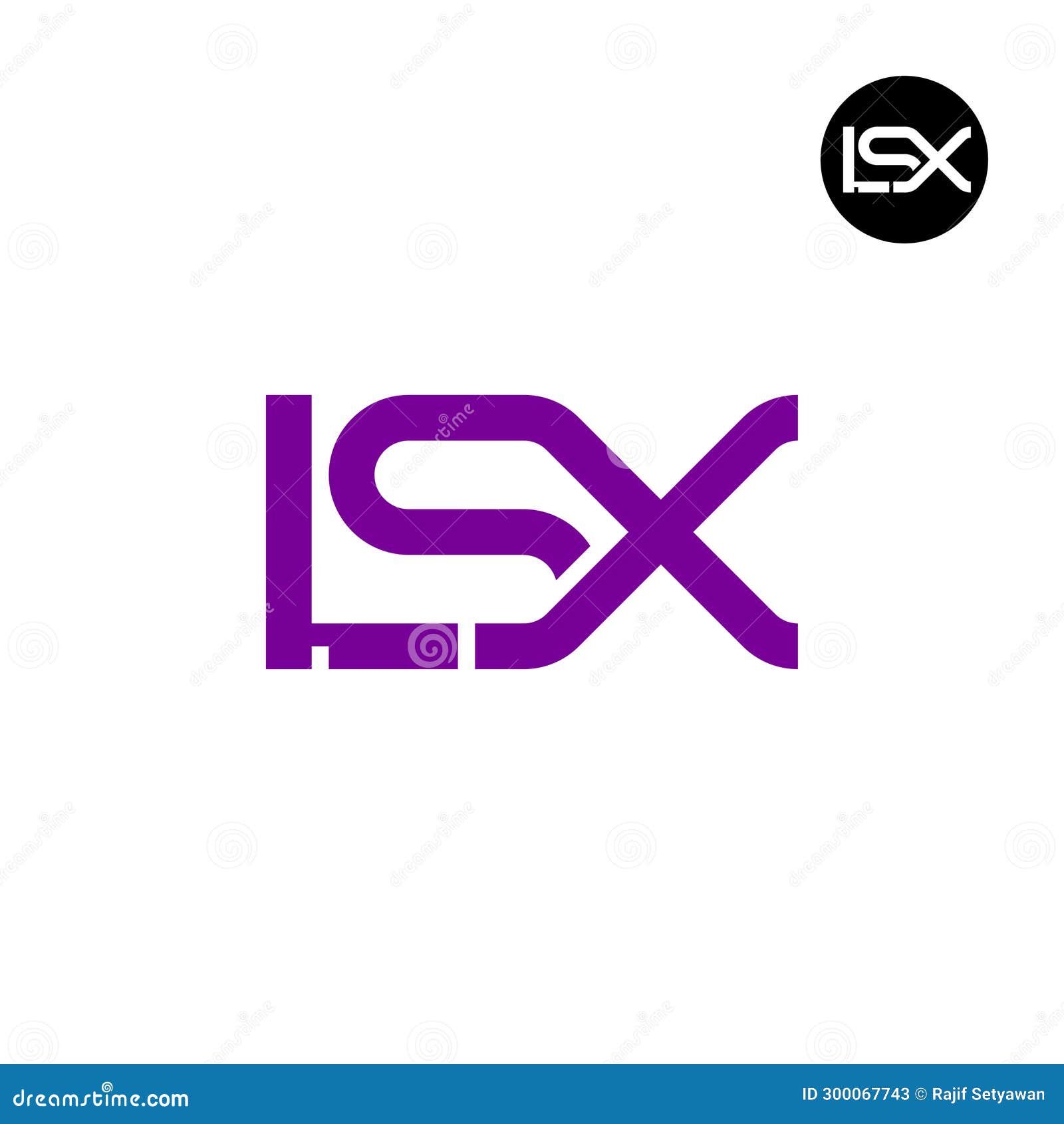 Letter LSX Monogram Logo Design Stock Illustration - Illustration of ...