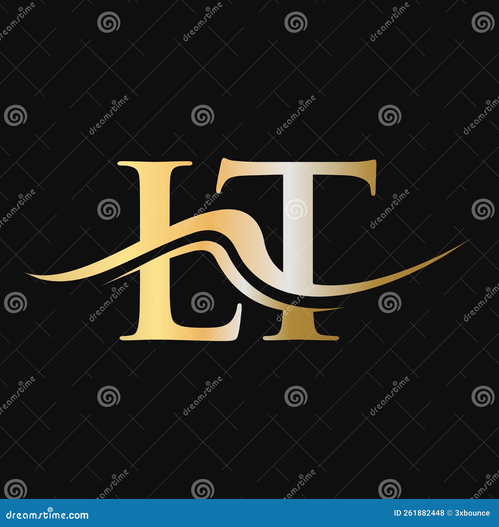 Letter LT Logo Design. Initial LT Logotype Template for Business and ...