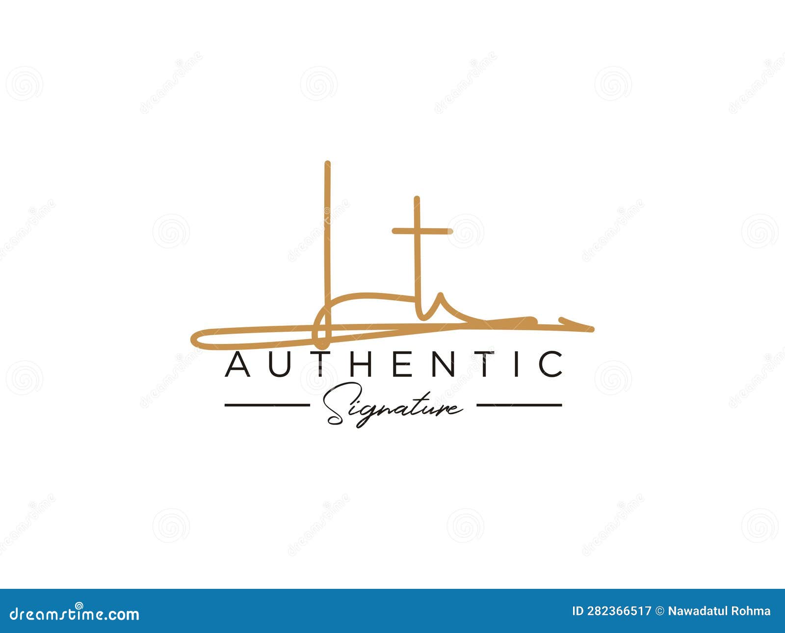 Letter LT Signature Logo Template Vector Stock Illustration ...