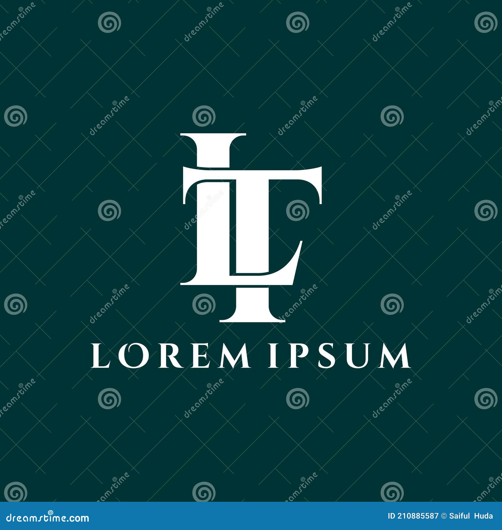 Letter LT Simple Monogram Logo Icon Design. Stock Vector - Illustration ...