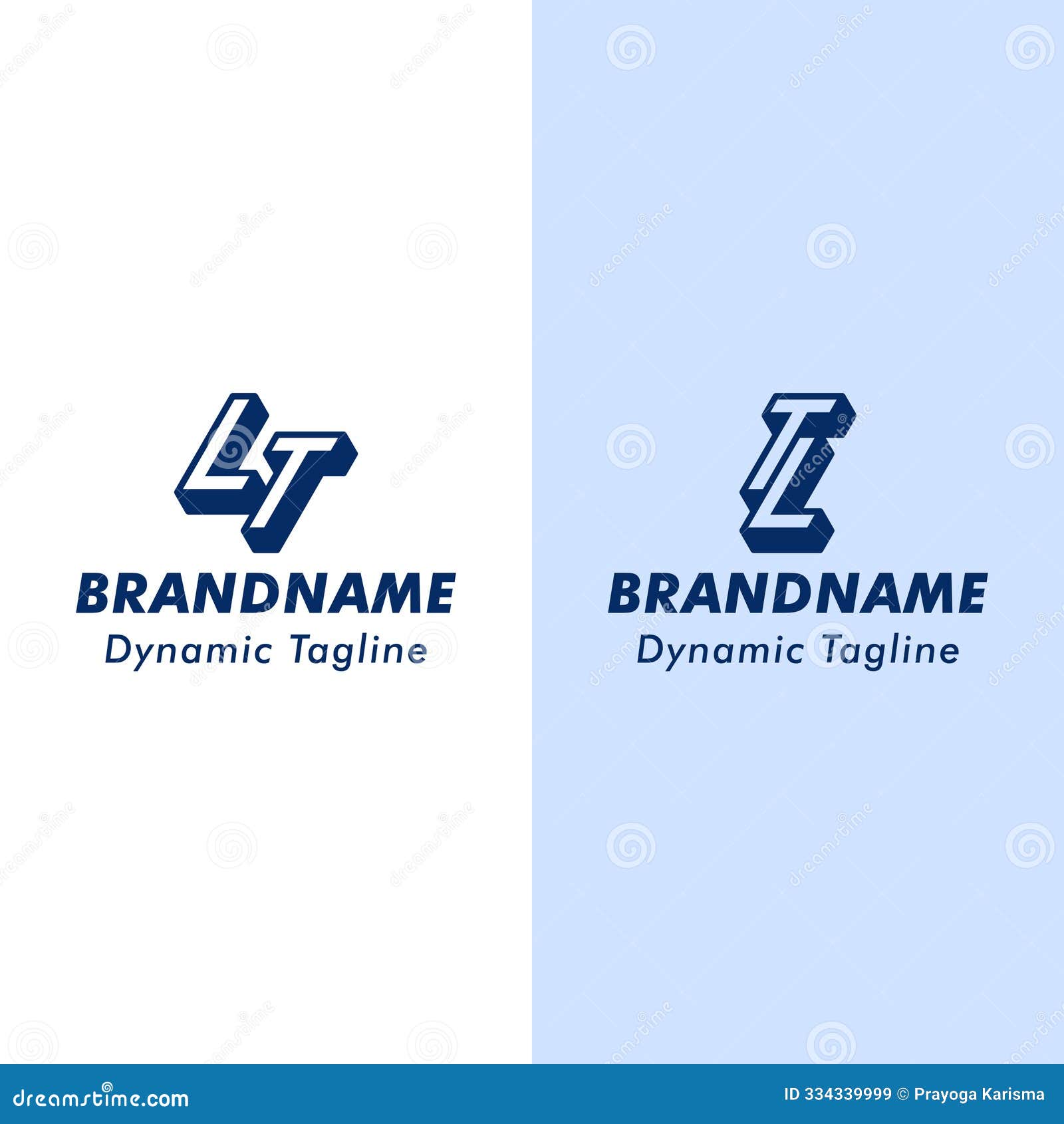 Letter LT and TL 3D Monogram Logo, Suitable for Business with TL or LT ...