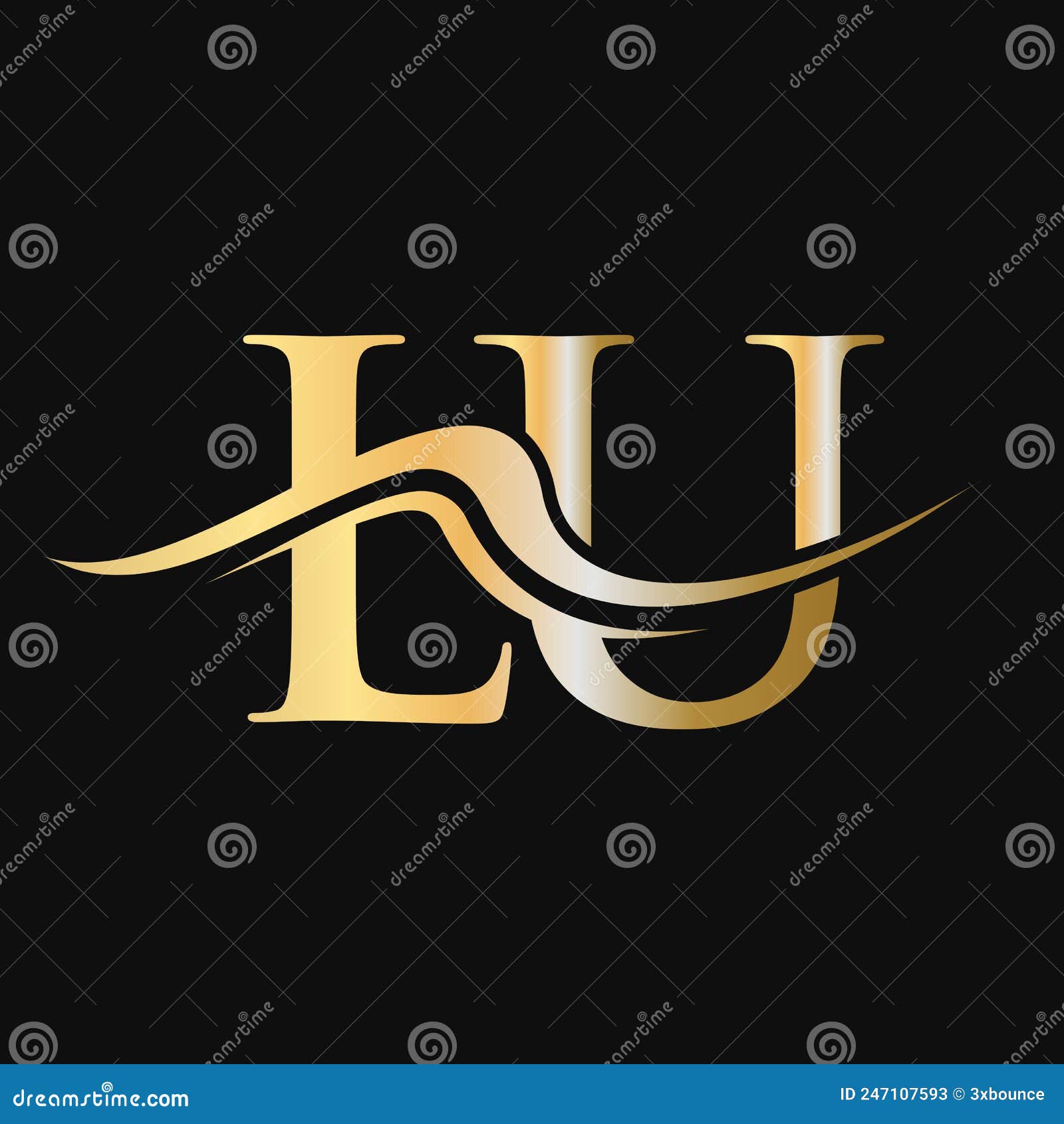 Letter LU Logo Design. Initial LU Logotype Template for Business and ...
