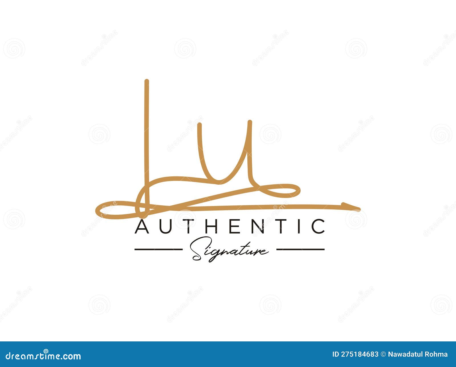 Letter LU Signature Logo Template Vector | CartoonDealer.com #275184683