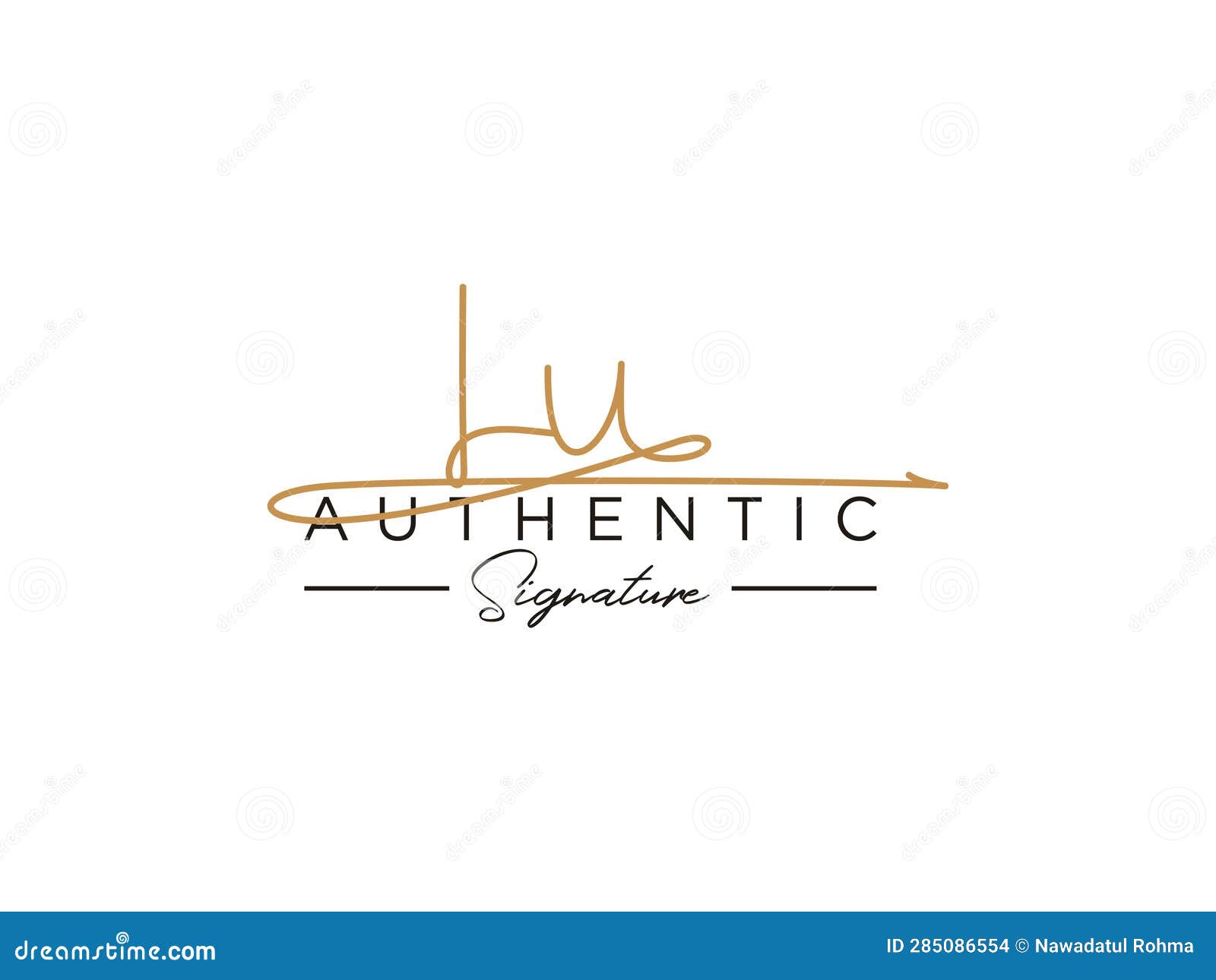 Letter LU Signature Logo Template Vector Stock Vector - Illustration of ...