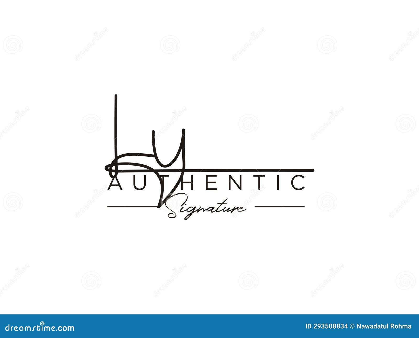 Letter LU Signature Logo Template Vector Stock Vector - Illustration of ...