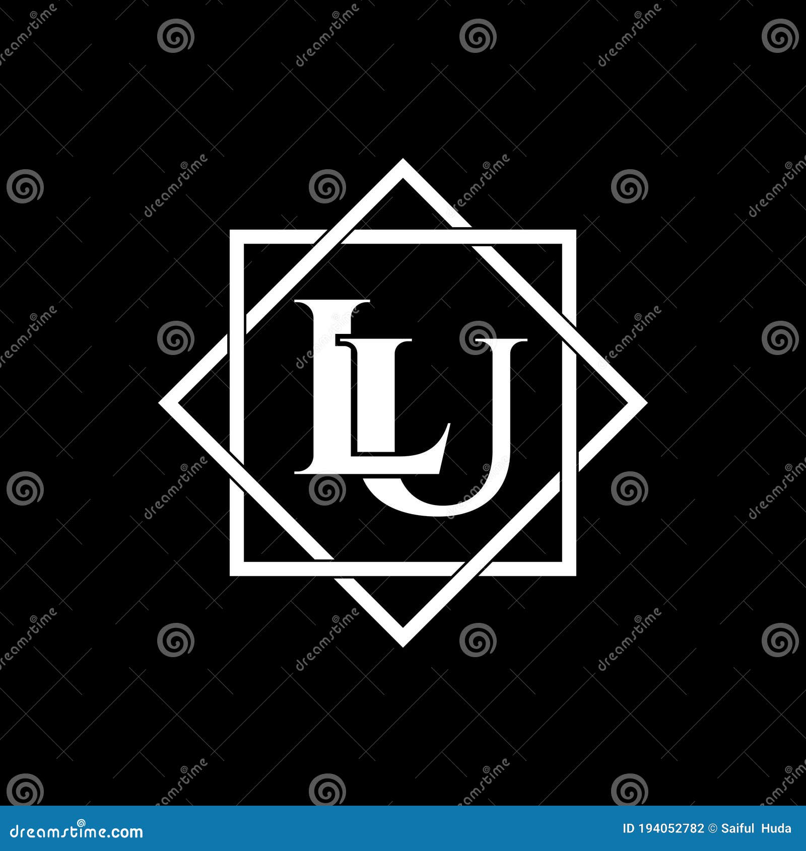 Letter LU Simple Monogram Logo Icon Design. Stock Vector - Illustration ...