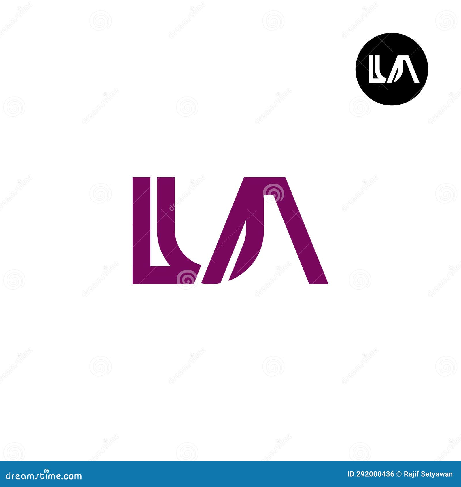 Letter LUA Monogram Logo Design Stock Vector - Illustration of names ...