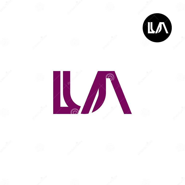 Letter LUA Monogram Logo Design Stock Illustration - Illustration of ...