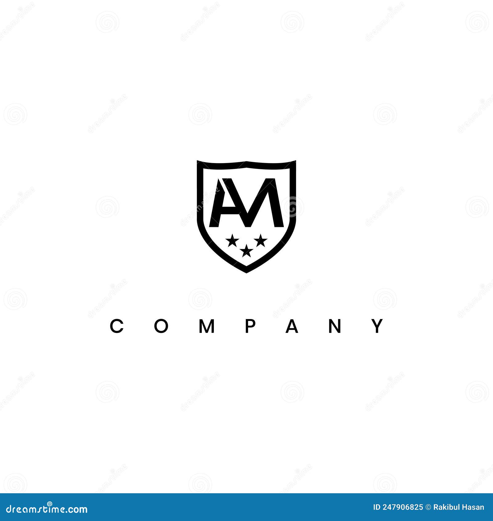 Letter am Luxury Logo Template Element, Creative Modern Monogram Logo ...