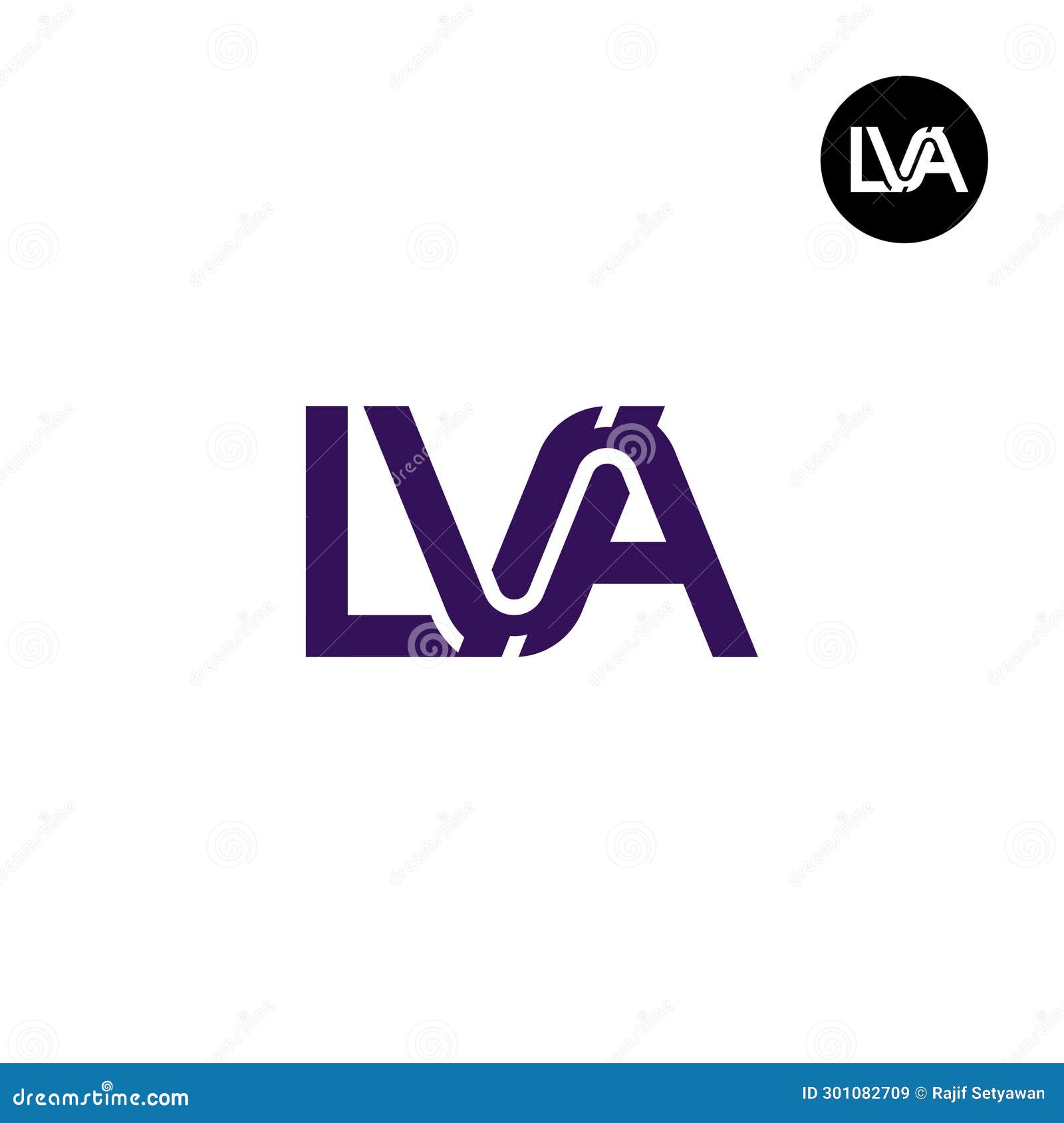 Letter LVA Unique Monogram Logo Design Stock Vector - Illustration of ...