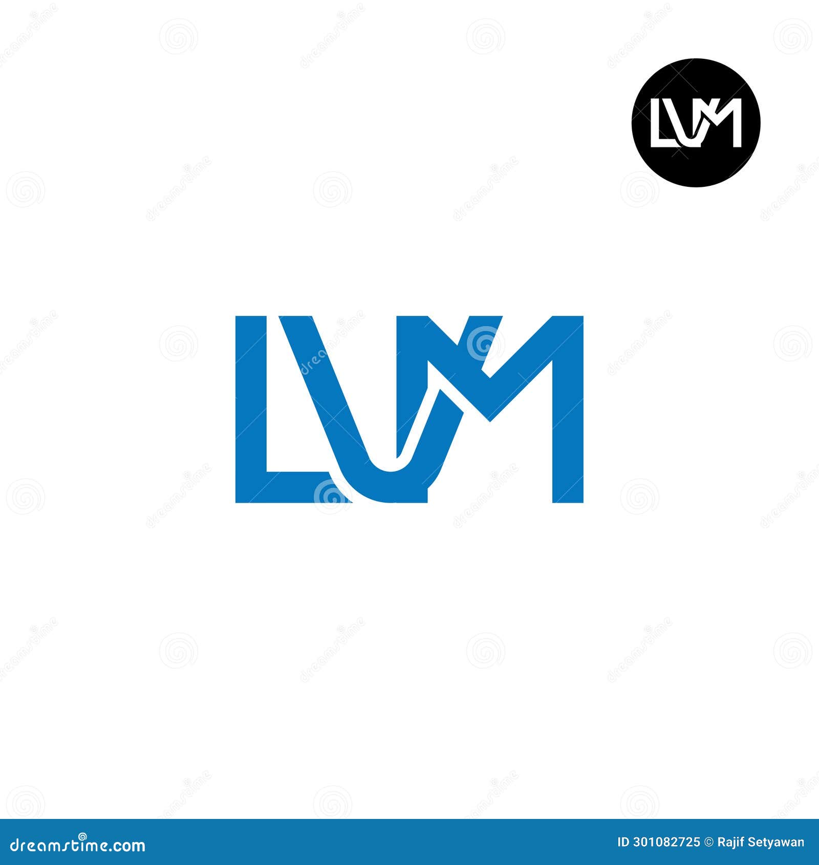 Letter LVM Monogram Logo Design Stock Vector - Illustration of ...