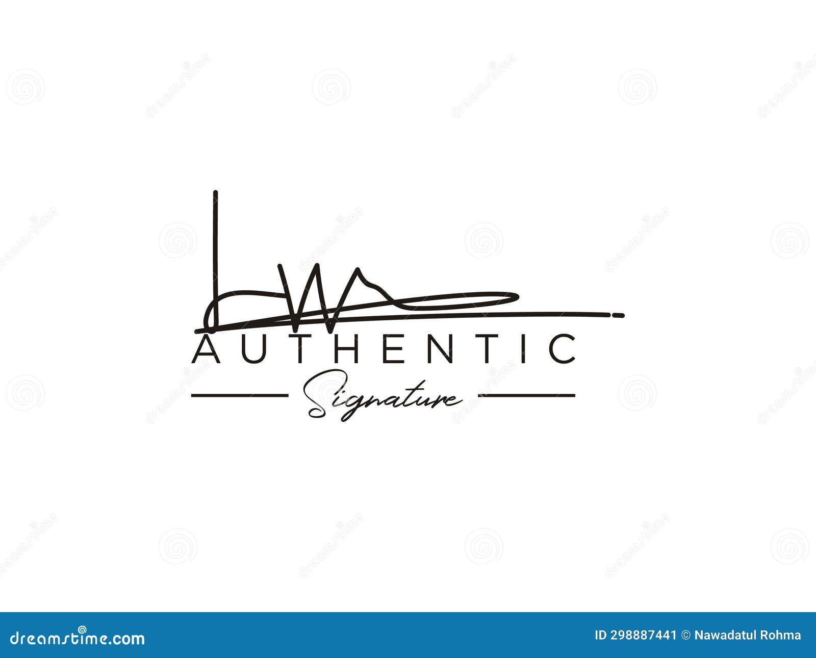 Letter LW Signature Logo Template Vector Stock Vector - Illustration of ...