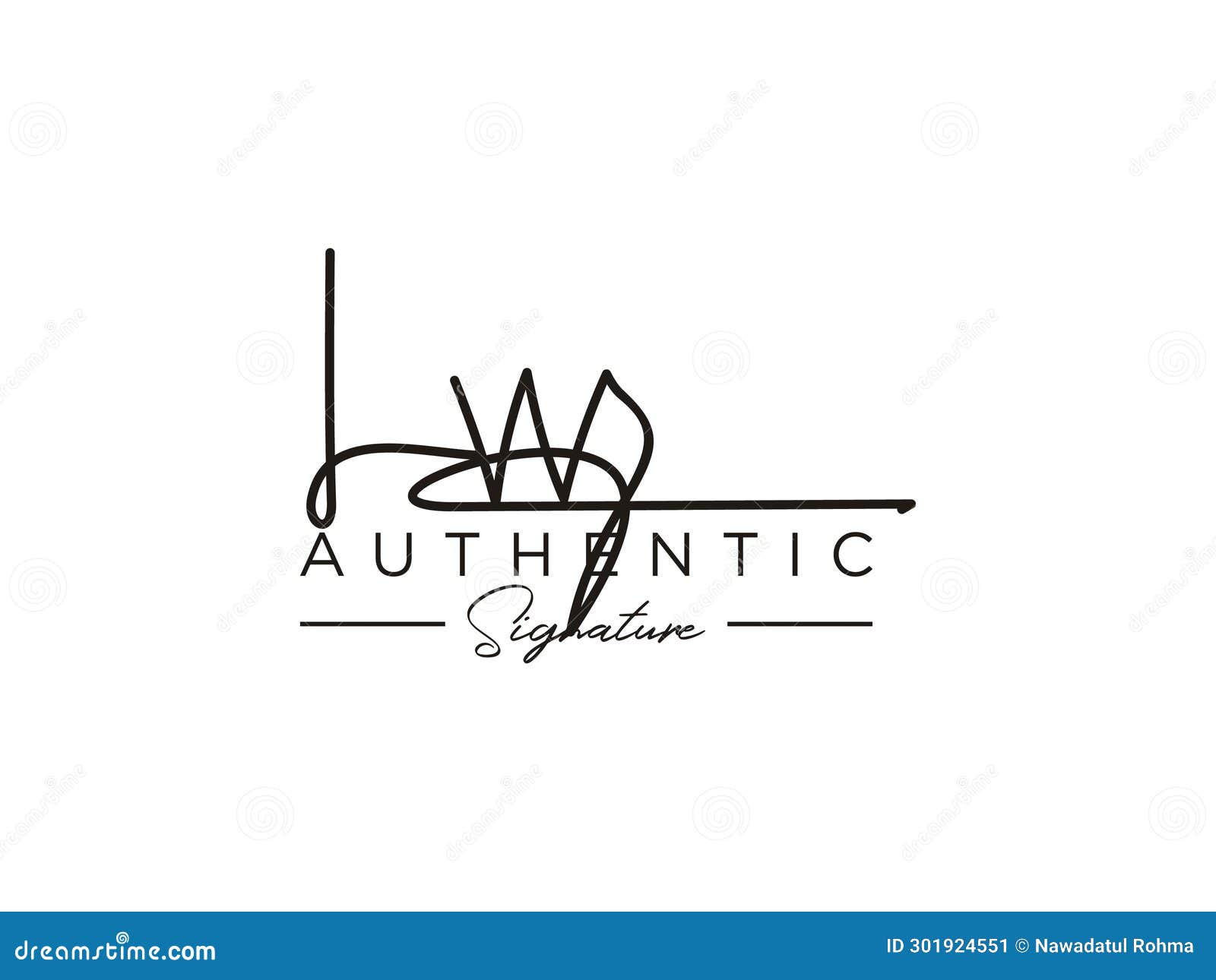 Letter LW Signature Logo Template Vector Stock Vector - Illustration of ...