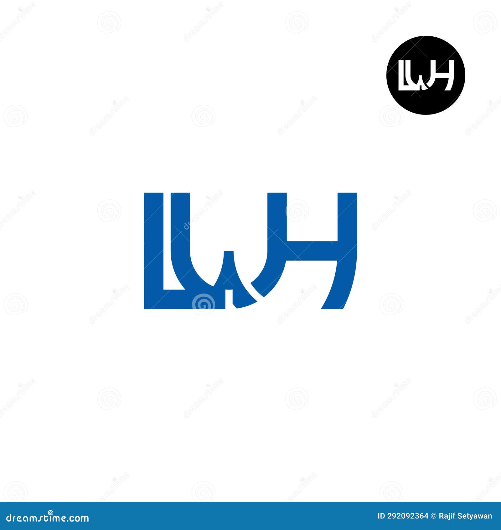 Letter LWH Monogram Logo Design Stock Vector - Illustration of initial ...