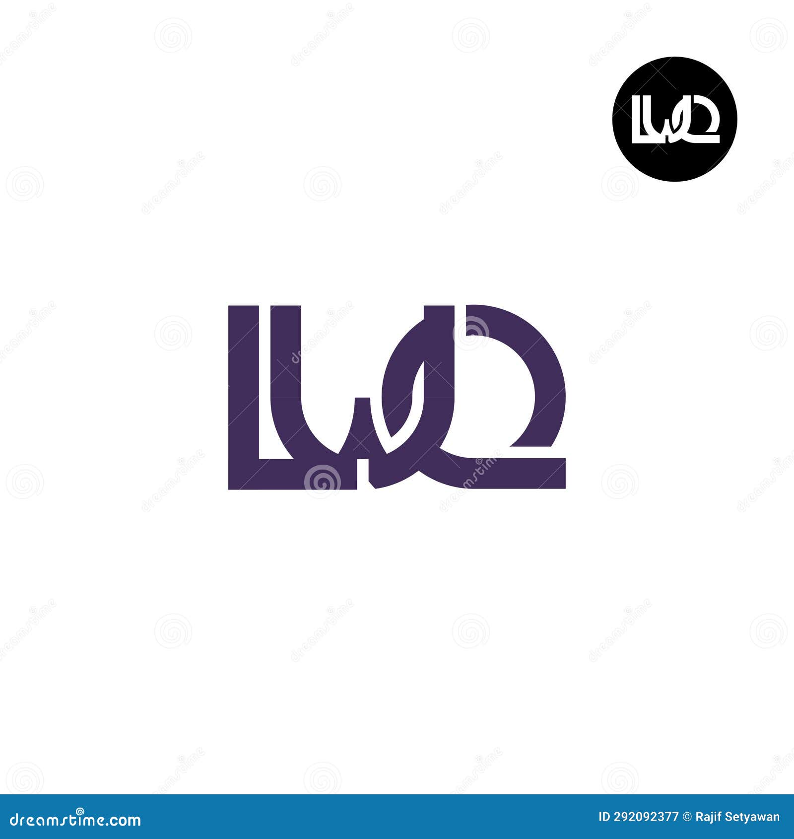 Letter LWQ Monogram Logo Design Stock Illustration - Illustration of ...