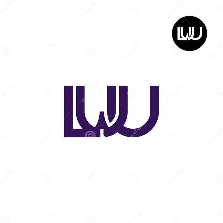 Letter LWU Monogram Logo Design Stock Illustration - Illustration of ...