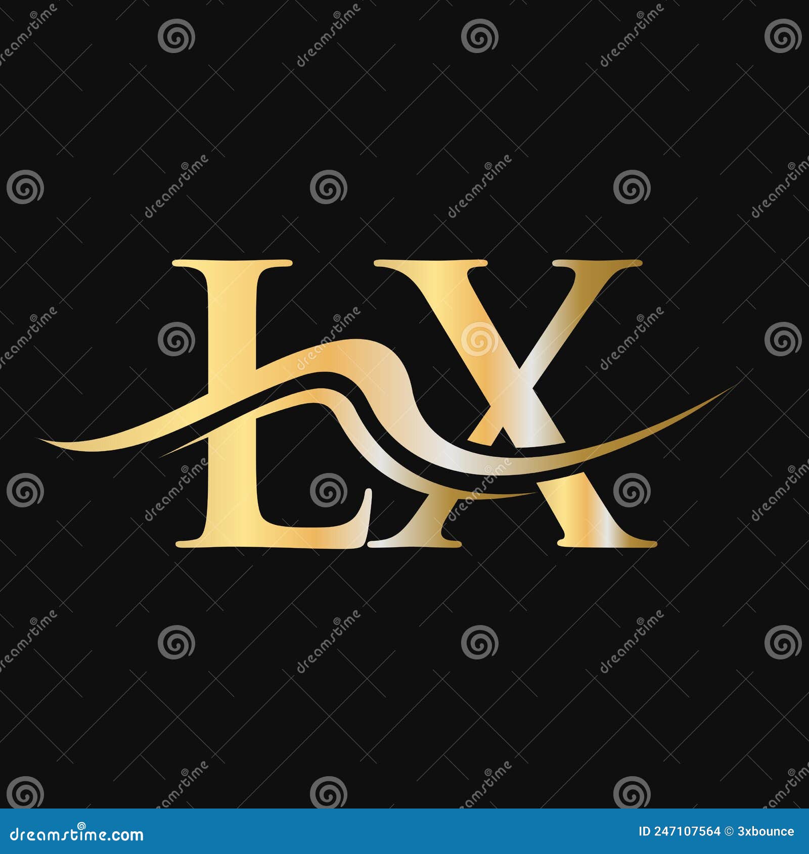 Letter LX Logo Design. Initial LX Logotype Template for Business and ...