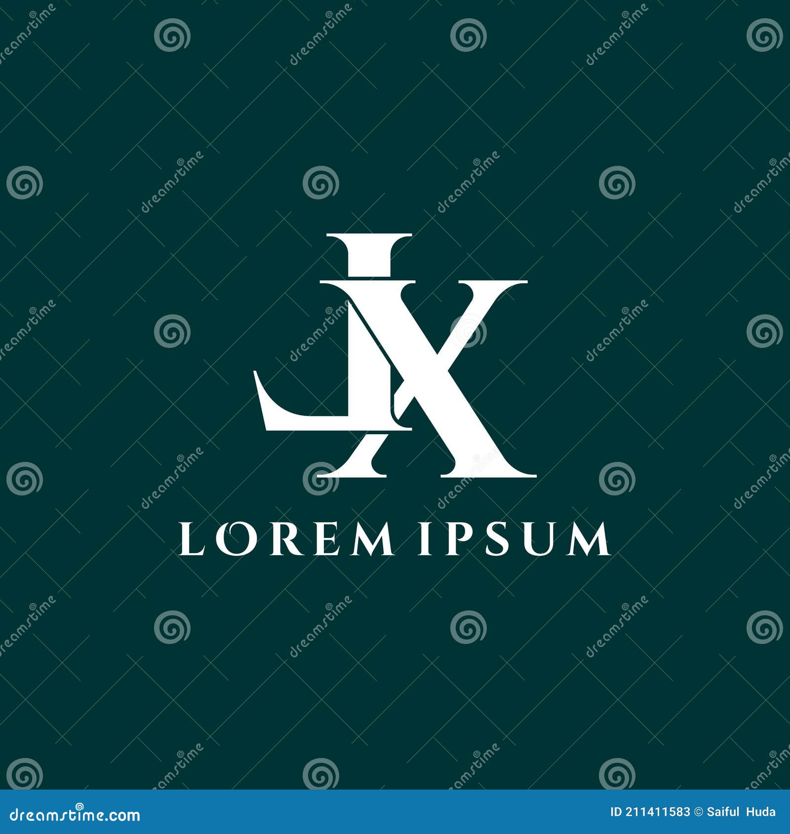 Letter LX Simple Monogram Logo Icon Design. Stock Vector - Illustration ...